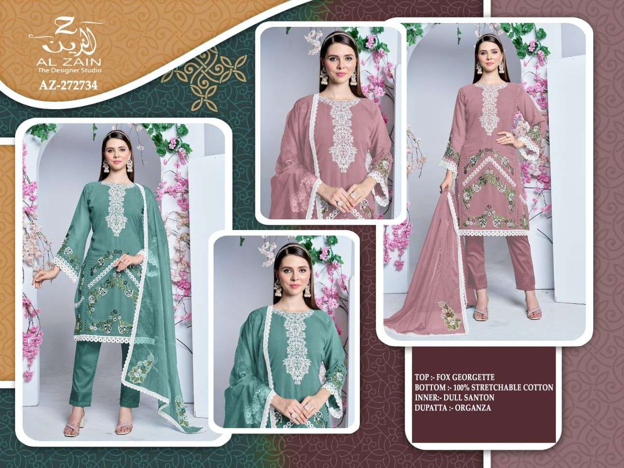 Al Zain 272734 Eid Collection Pakistani Suits Readymade Collection