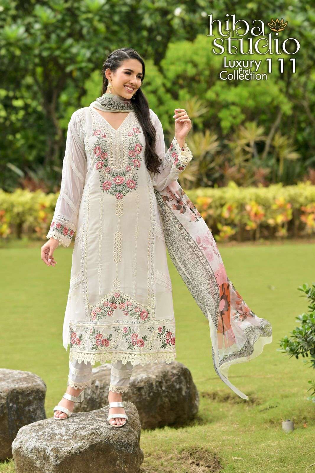 Hiba Studio Lpc Vol 111 Eid Collection Pakistani Readymade Suit Collection