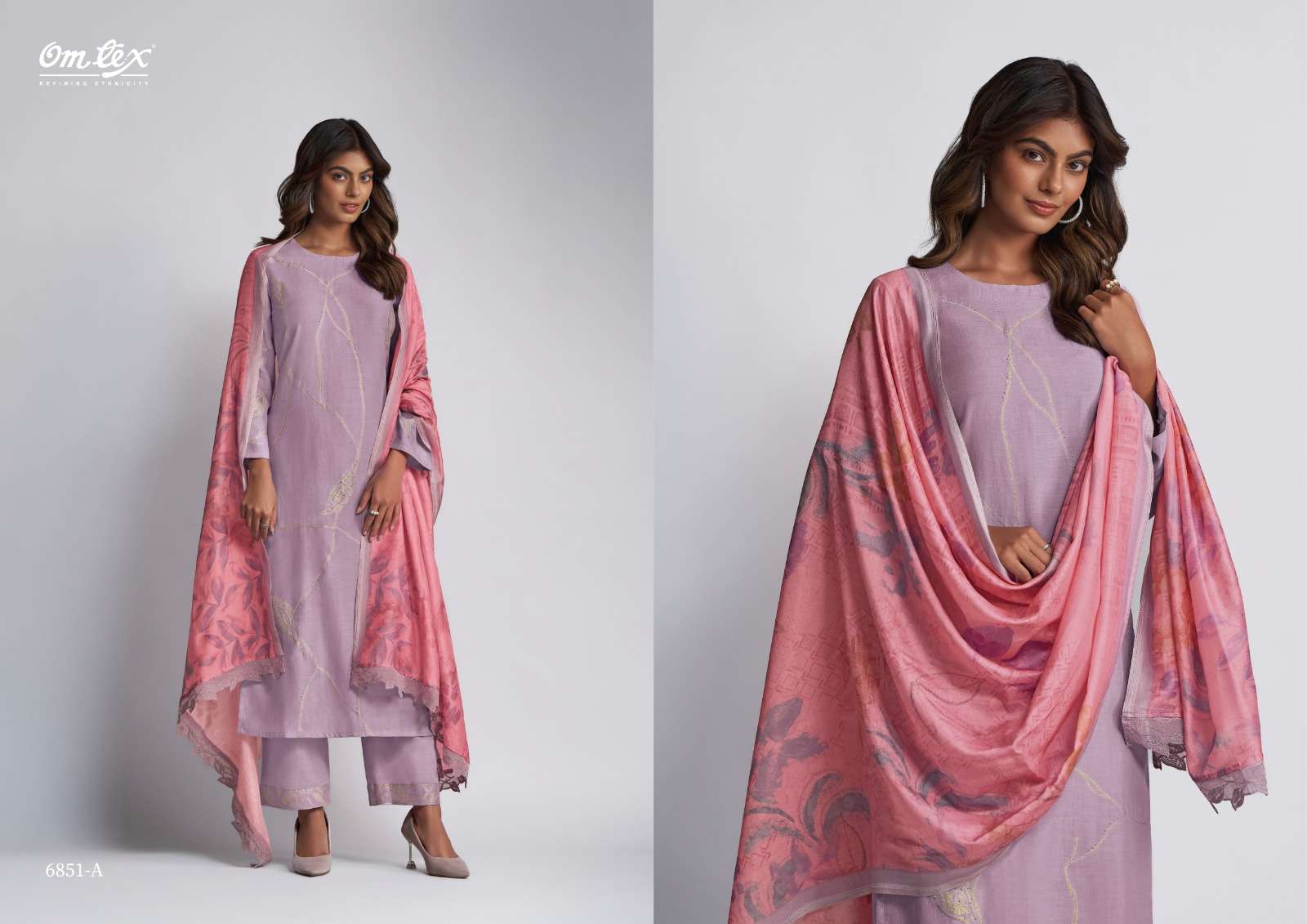 Omtex Oshini Exclusive Linen Jacquard Suit Latest Catalog Suppliers