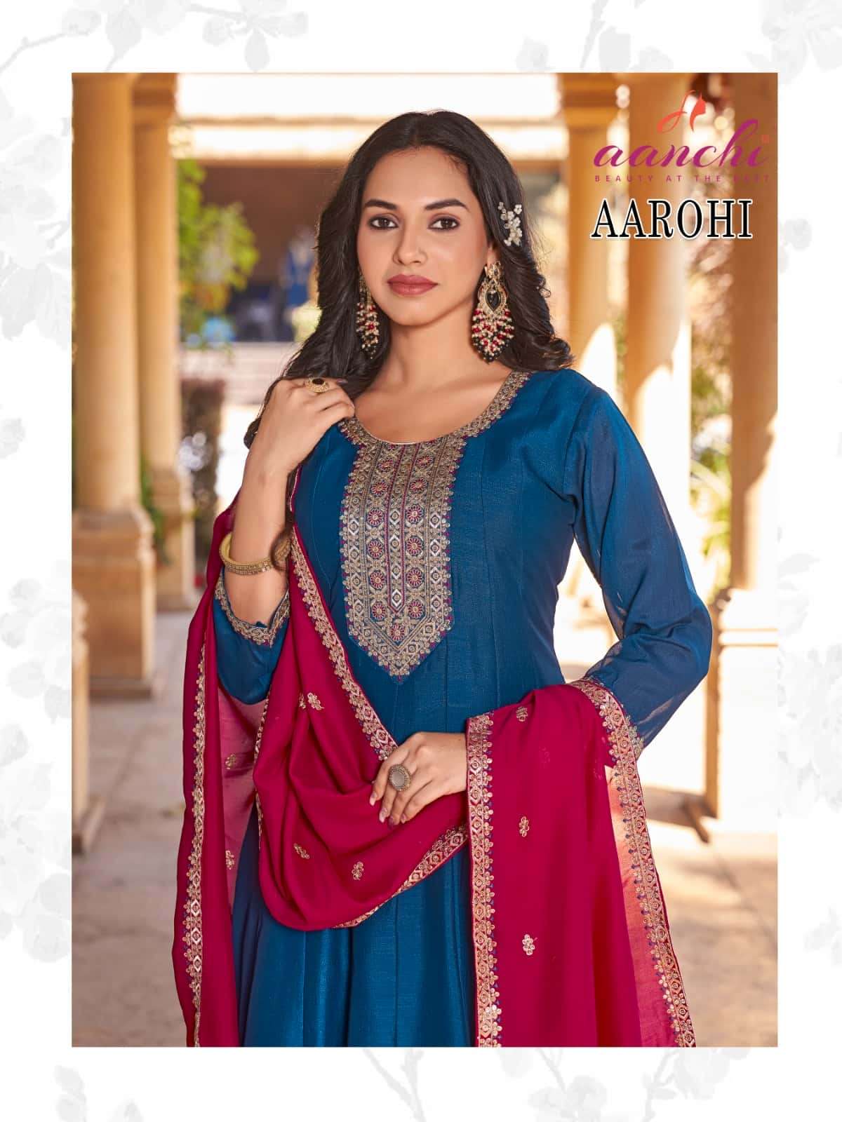 Aanchi Aarohi Readymade Flare Concept Suit 3 Piece Catalog Designs