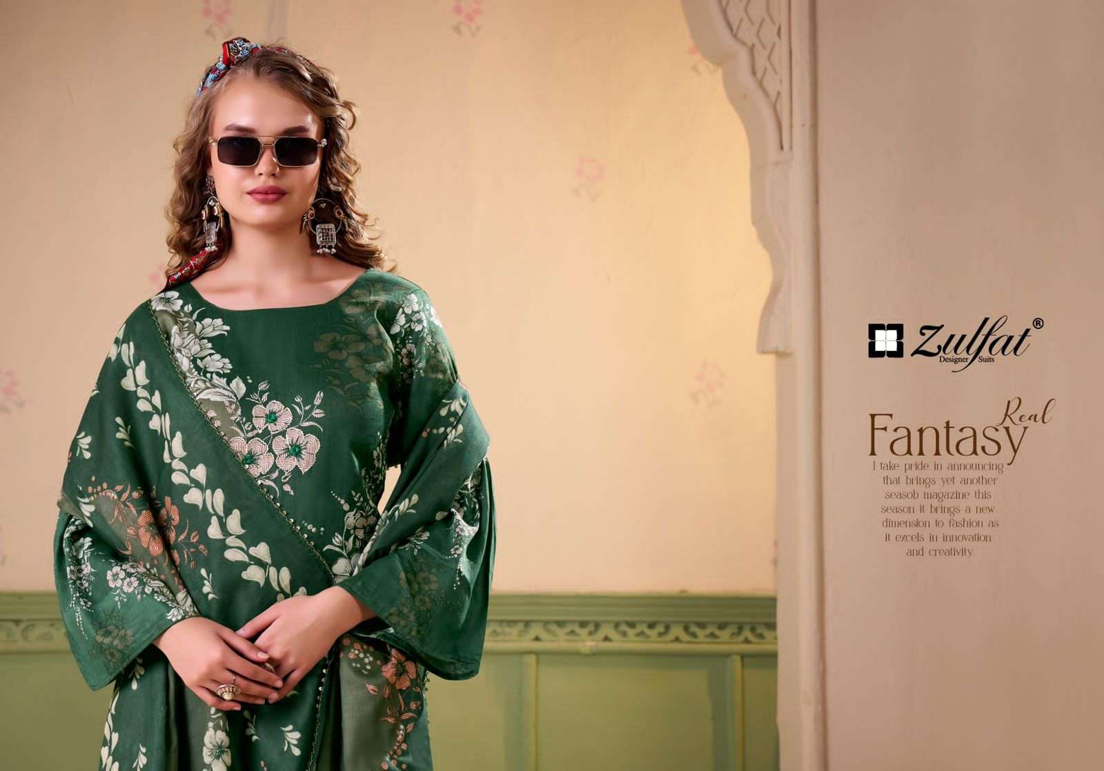 Zulfat Rawiya Exclusive Pure Jam Cotton Satin Suit Wholesalers