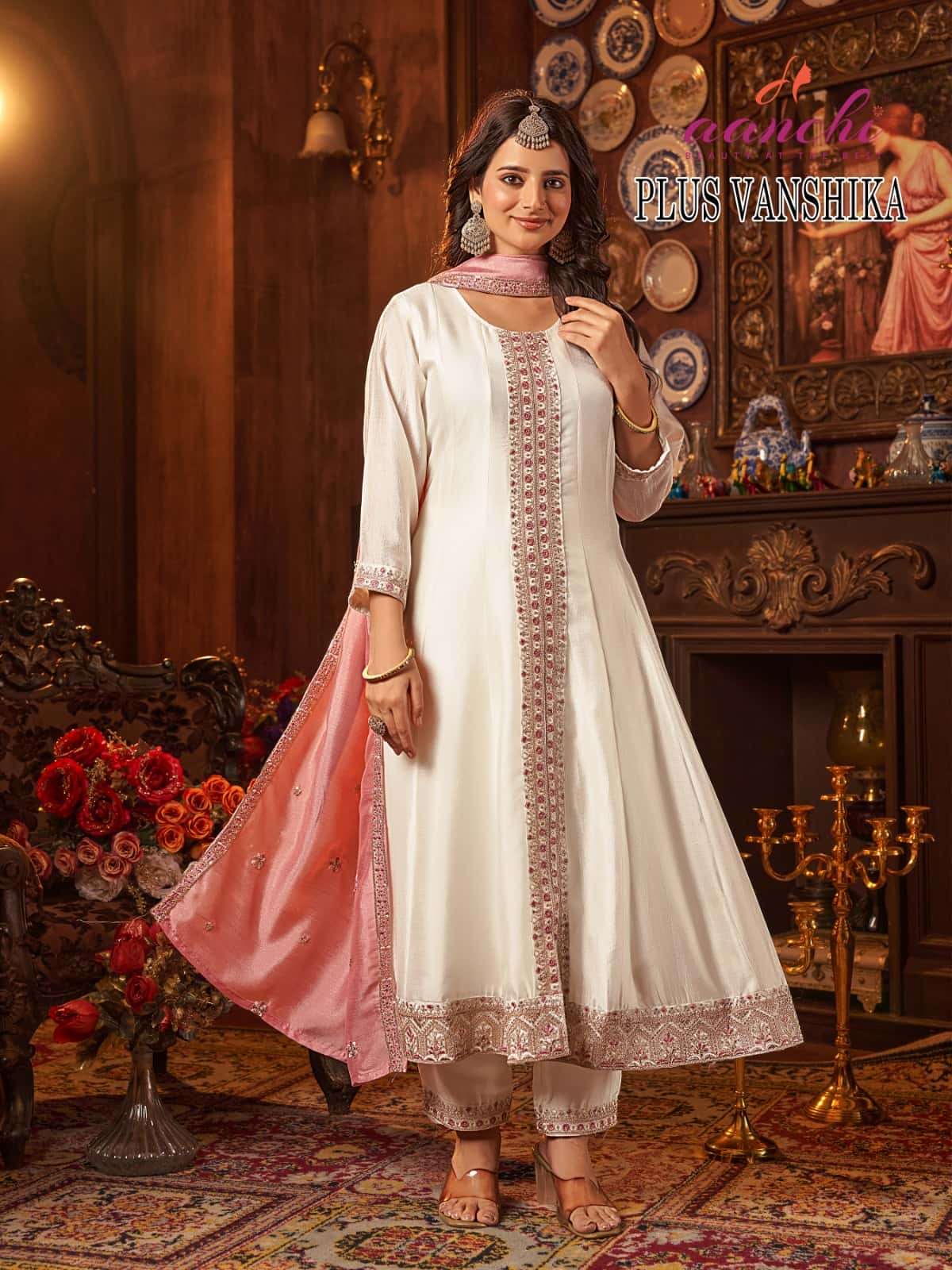 Aanchi Plus Vanshika Fancy Designer 3 Piece Suit Catalog Wholesalers