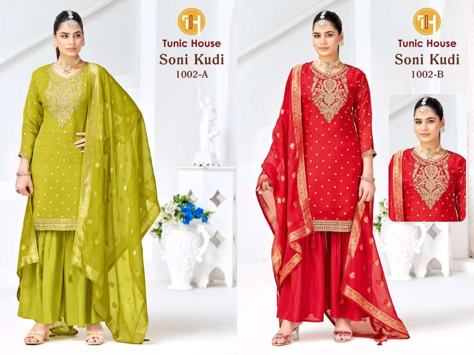 Tunic House Soni Kudi Designer Sharara Dress Wedding Wear Combo suits