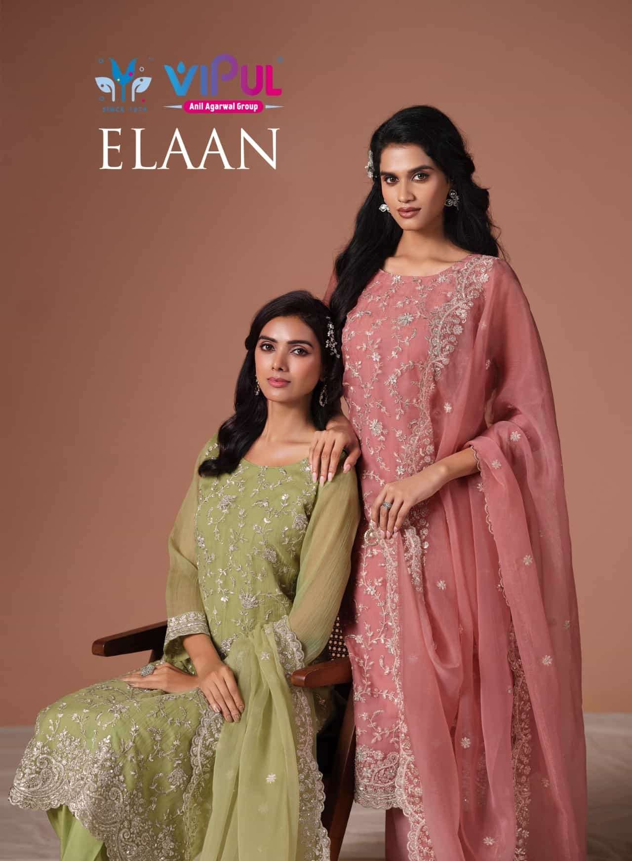 Vipul Fashion Elaan Wedding Wear Designer Ladies Suit Catalog Wholesalers