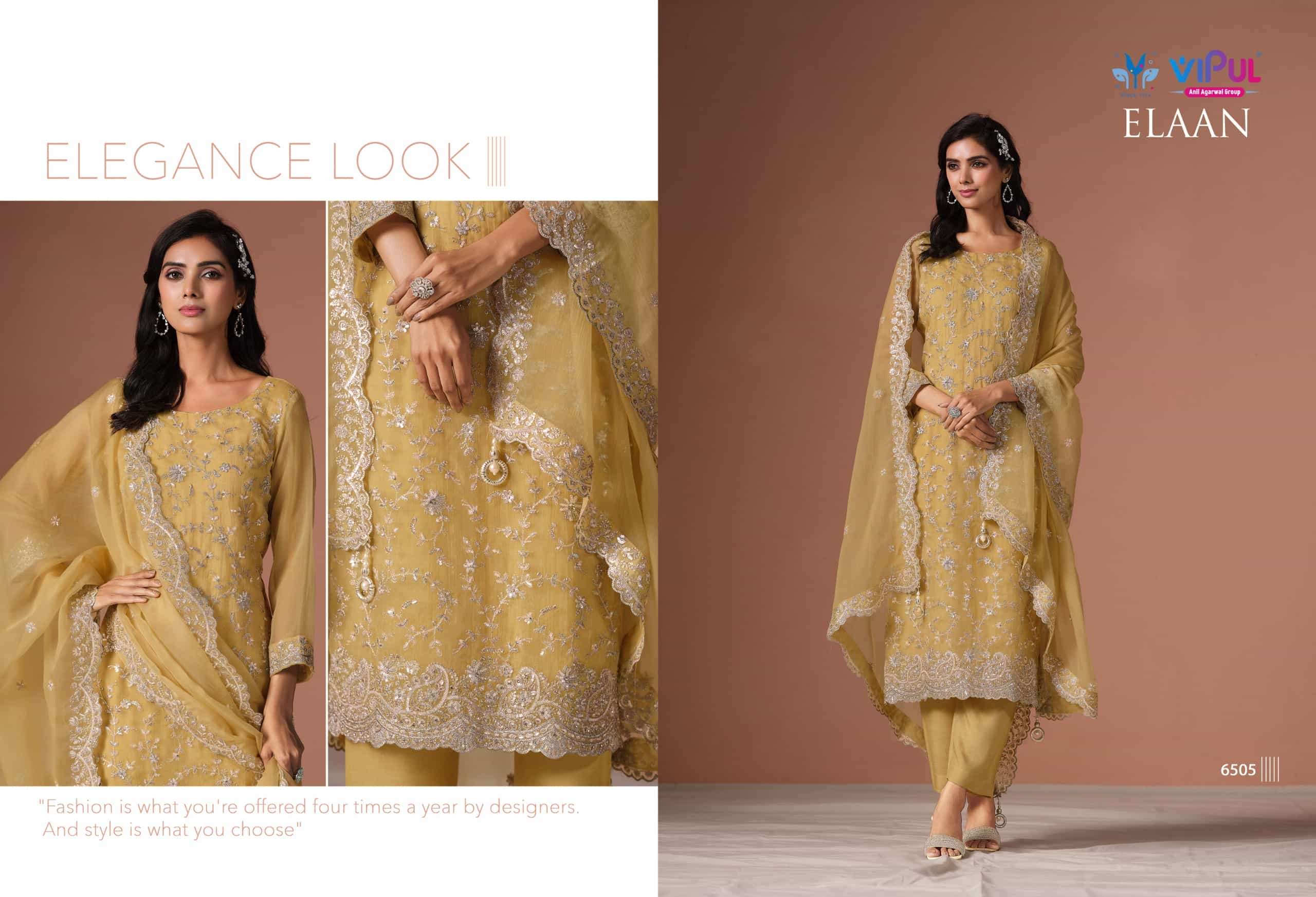 Vipul Fashion Elaan Wedding Wear Designer Ladies Suit Catalog Wholesalers