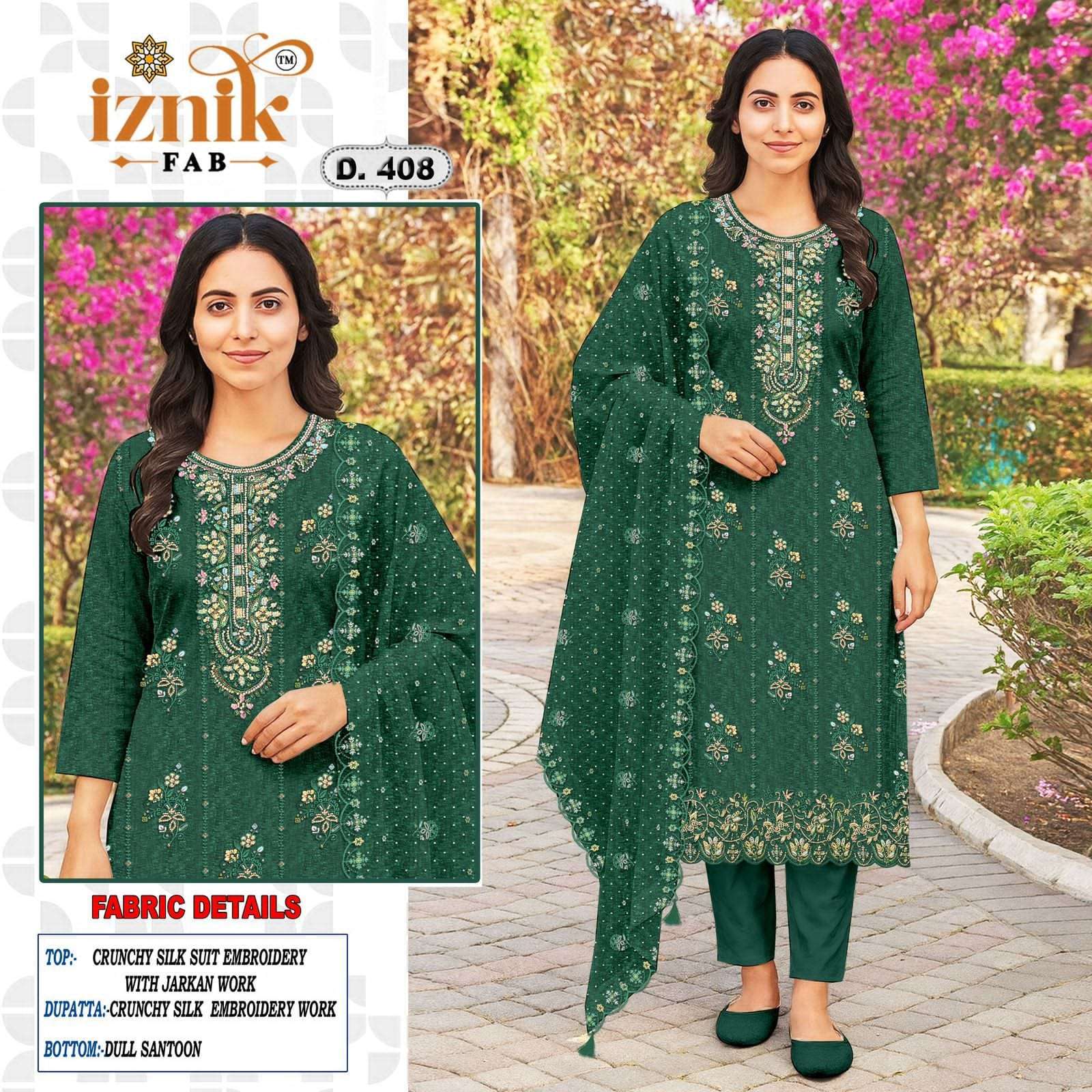Iznik Fab A 408 Colors Festive Wear Pakistani Dress Catalog Wholesale