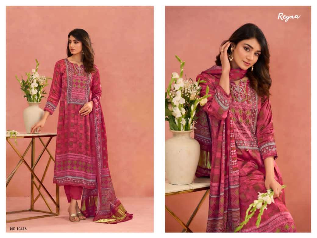 Reyna Nayeli Designer Gaji Silk Latest Designs Suit Catalog Wholesalers