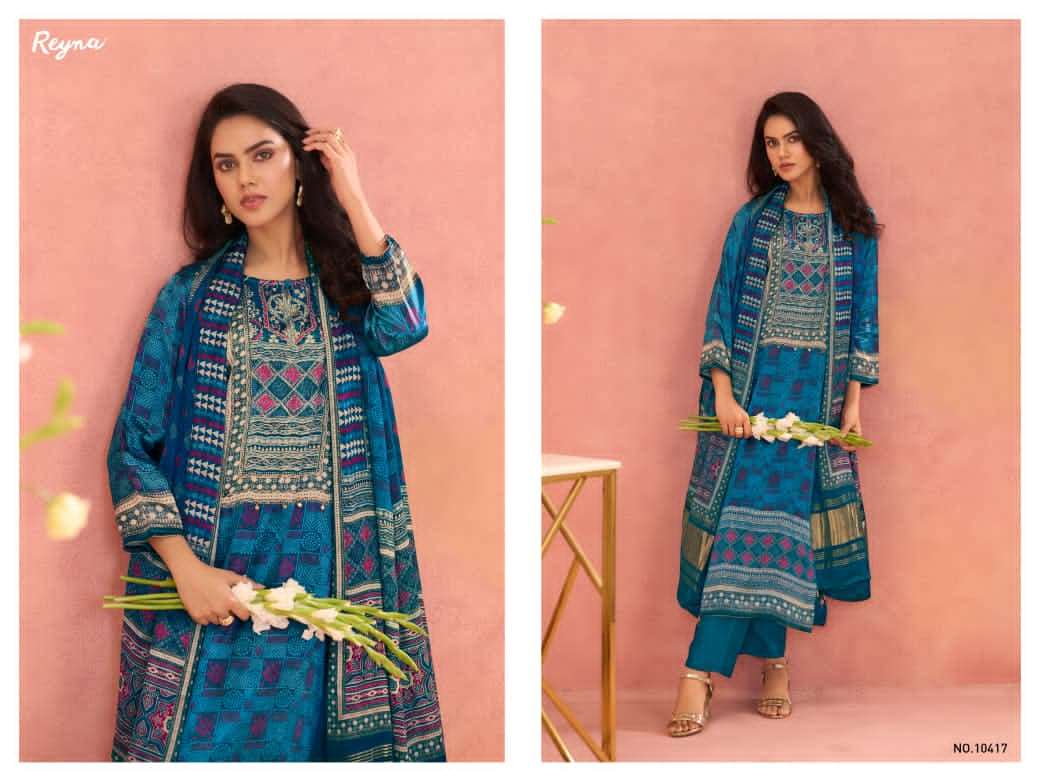 Reyna Nayeli Designer Gaji Silk Latest Designs Suit Catalog Wholesalers