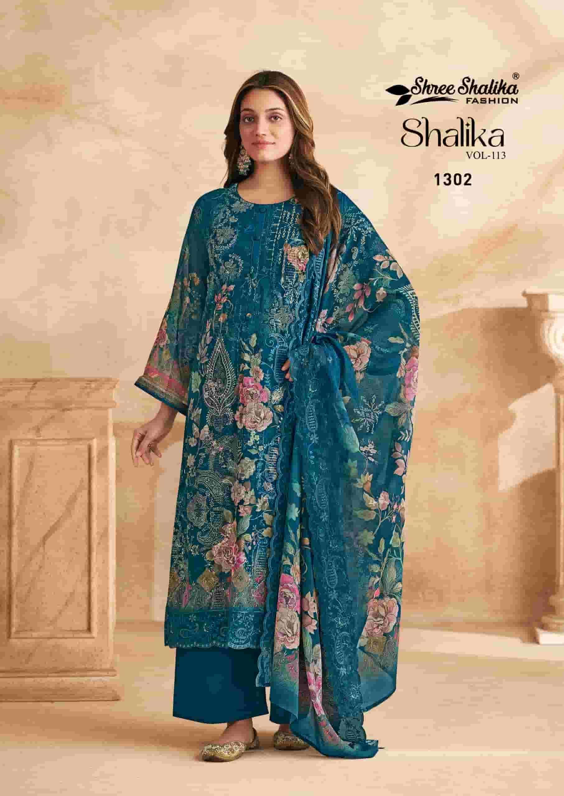 Shree Shalika Vol 113 Premium Wear Georgette Ladies Suit Catalog Wholesale