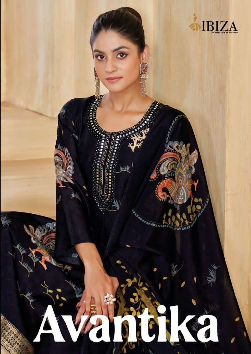 Ibiza Avantika Pure Silk Designer ladies Suit Catalog Wholesale Price