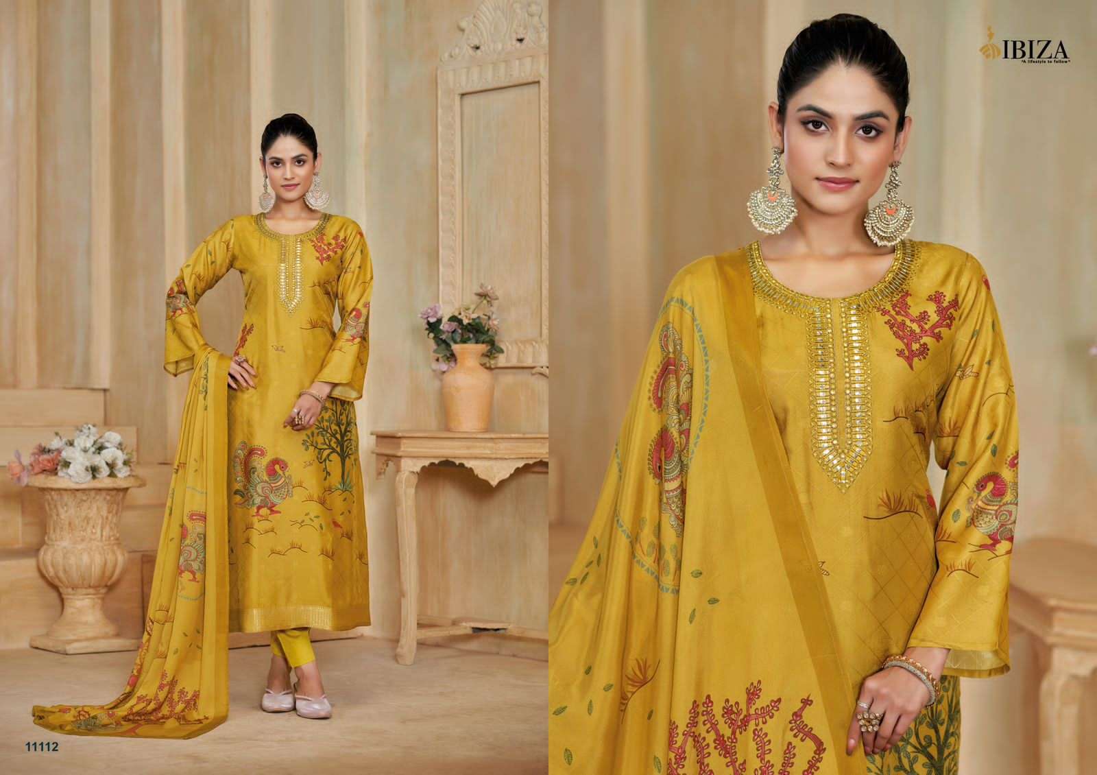 Ibiza Avantika Pure Silk Designer ladies Suit Catalog Wholesale Price