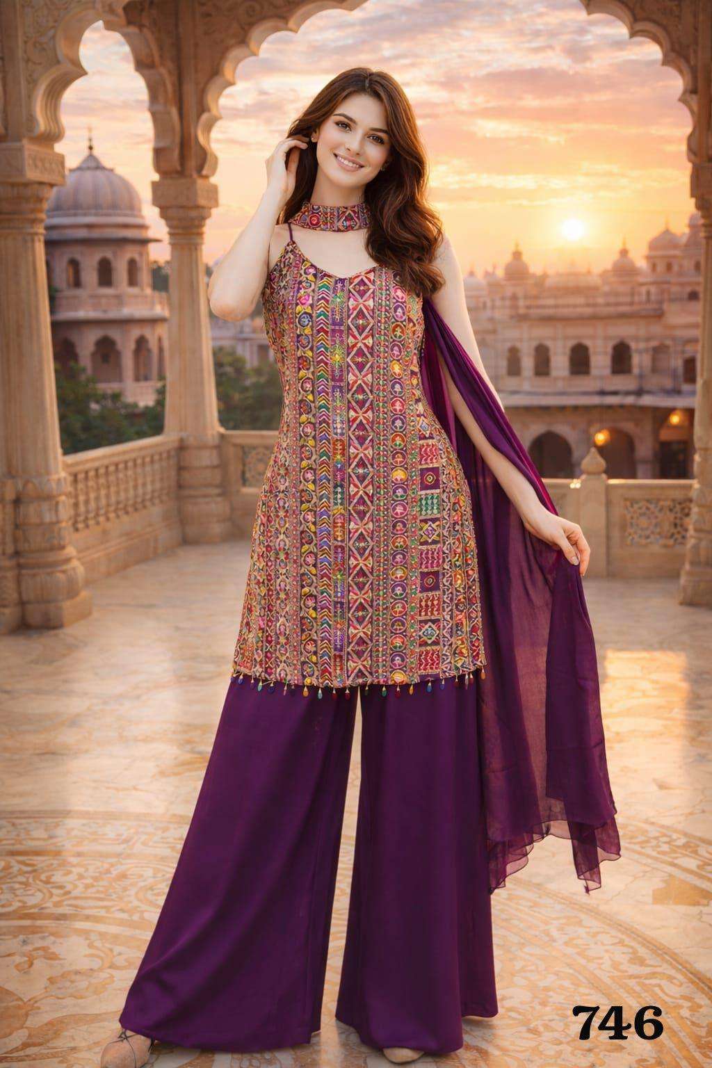 Mrudangi Taj Exclusive Style 3 Piece Palazzo Suit Latest Collection