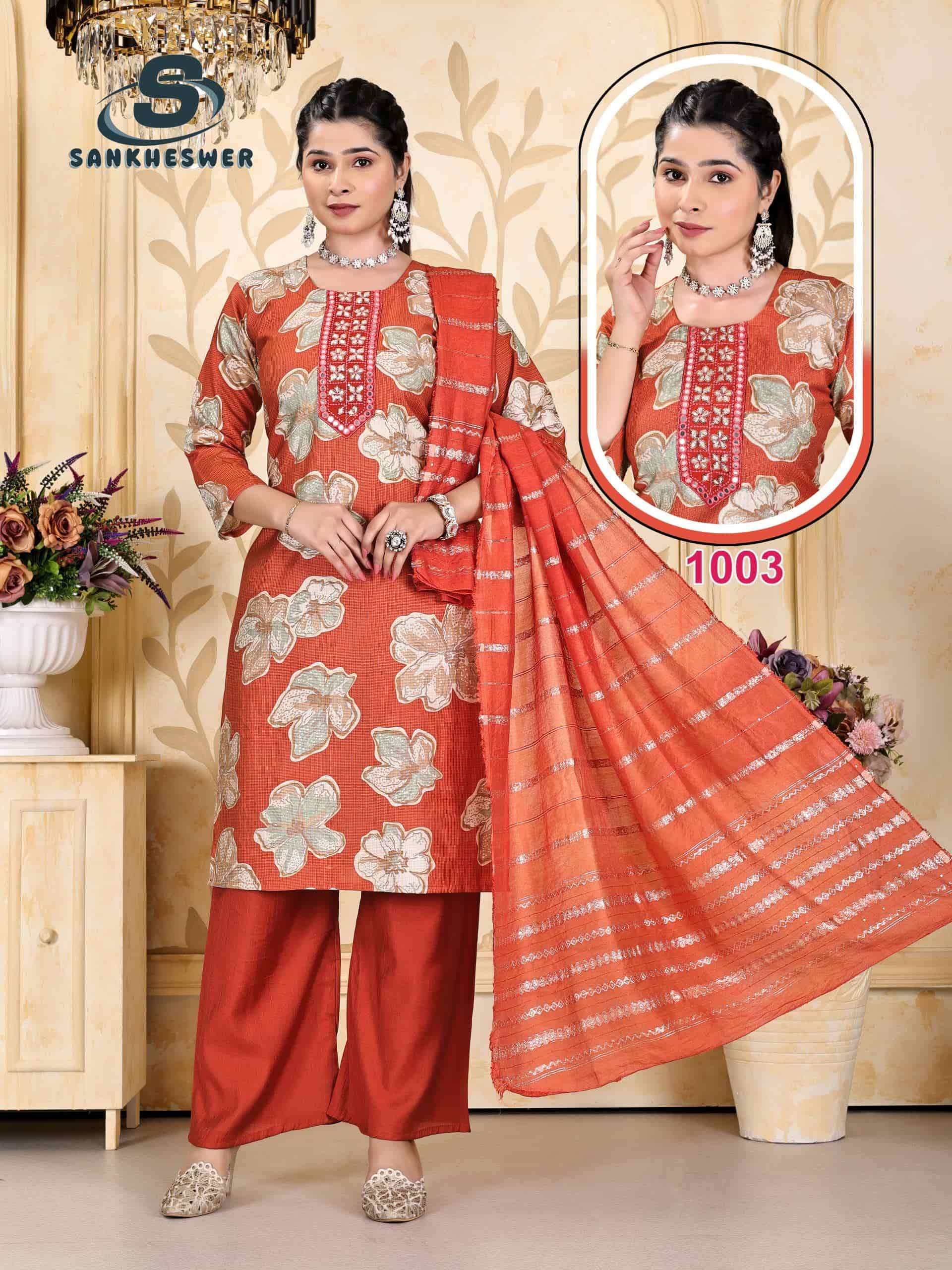 Sankheswer Sringar Vol 1 Readymade Fancy 3 Piece Sets Catalog Designs