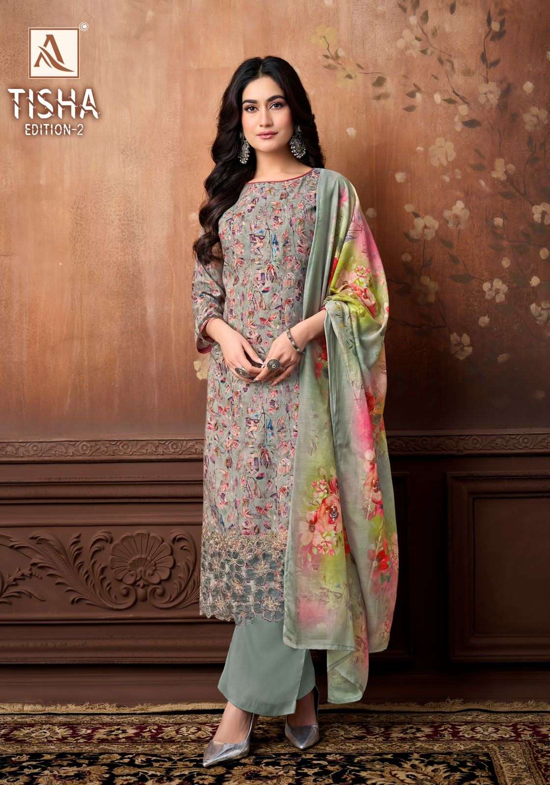 Alok Suit Tisha Edition 2 Fancy Eplic Work Rayon Suit Catalog Exporters