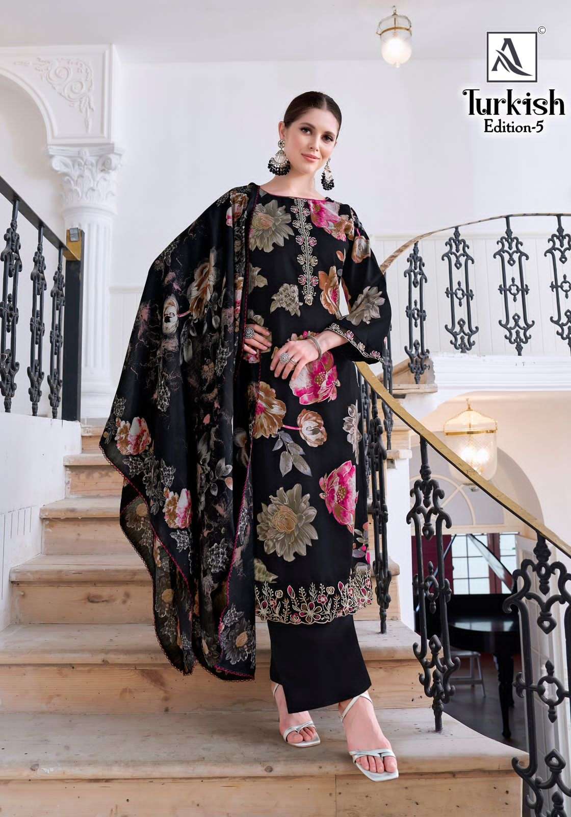 Alok Suit Turkish Edition 5 Pure Viscose Rayon Fancy Suit Catalog Dealers
