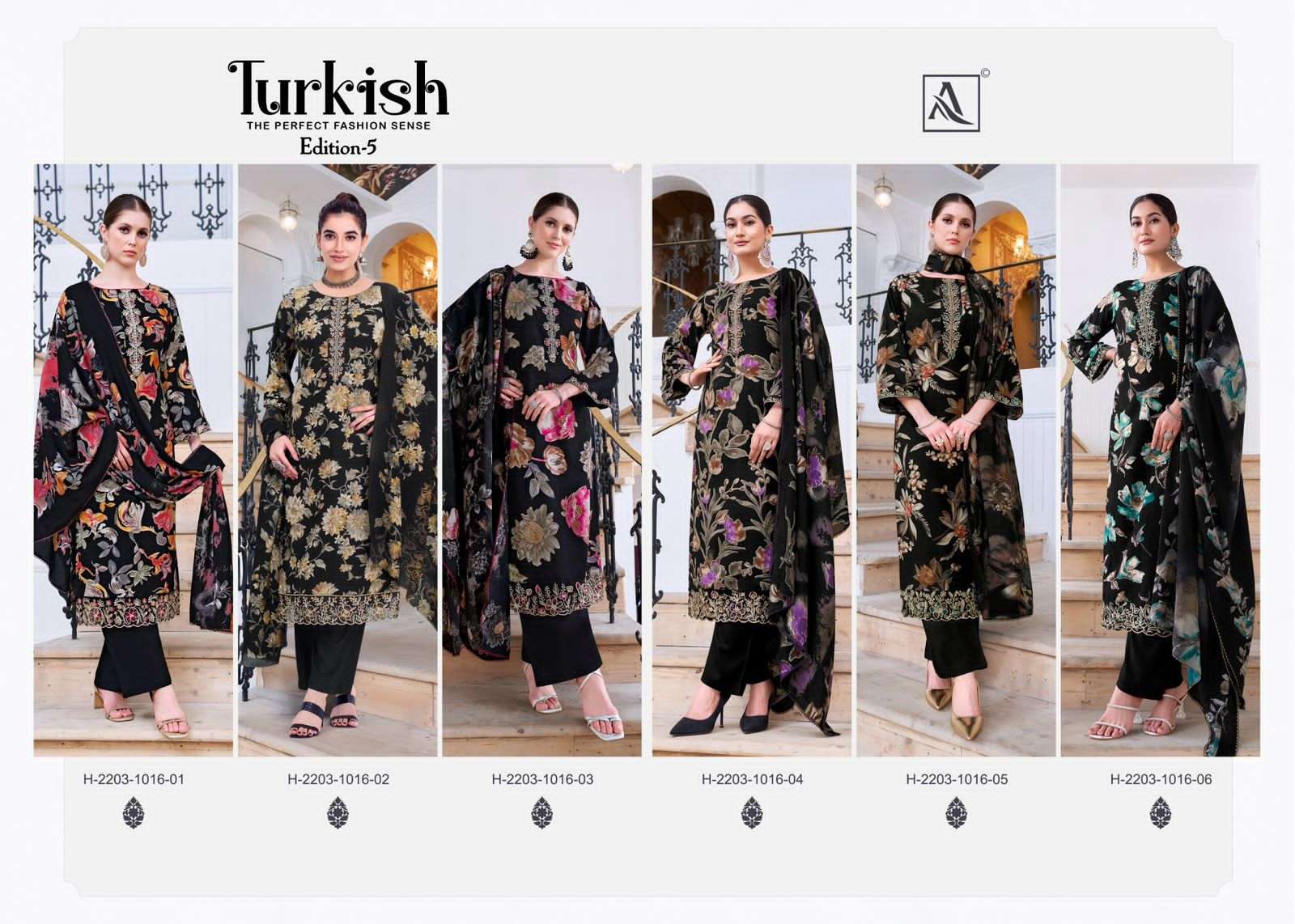 Alok Suit Turkish Edition 5 Pure Viscose Rayon Fancy Suit Catalog Dealers
