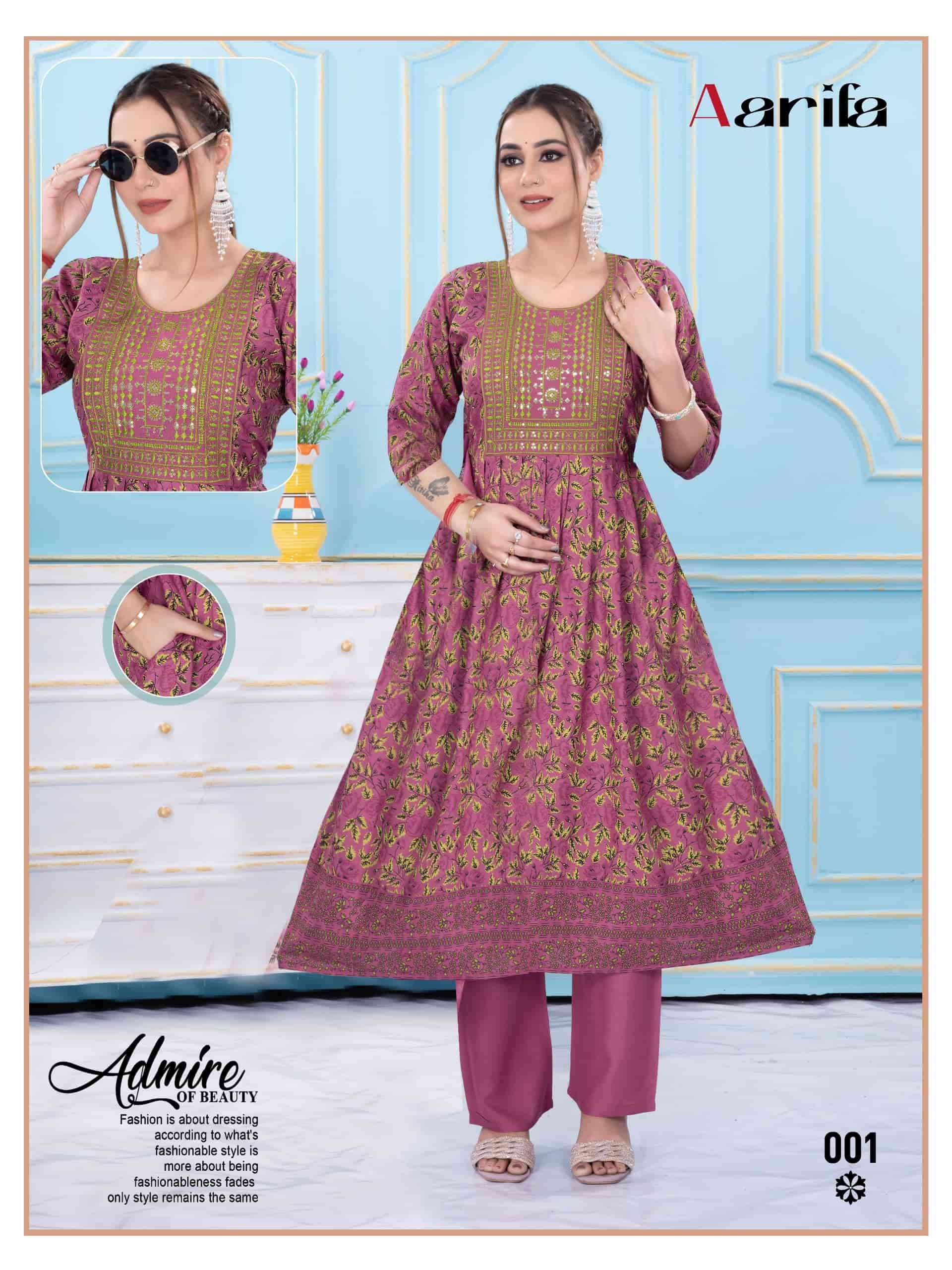 Beauty Queen Aarifa Premium Style Ladies Kurti Catalog Designs