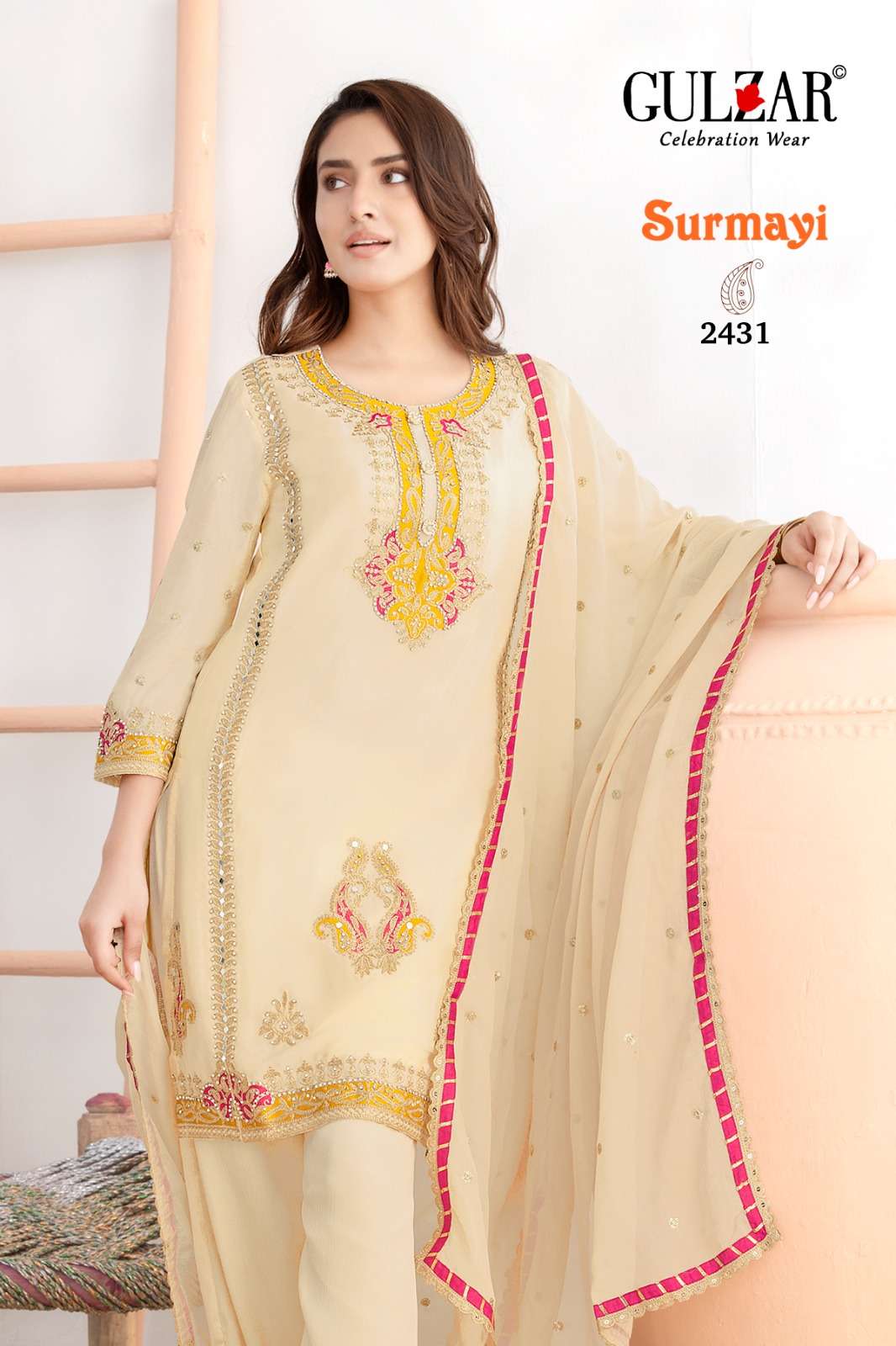 Gulzar Surmayi Premium Designs 3 Piece Sets Catalog Wholesalers
