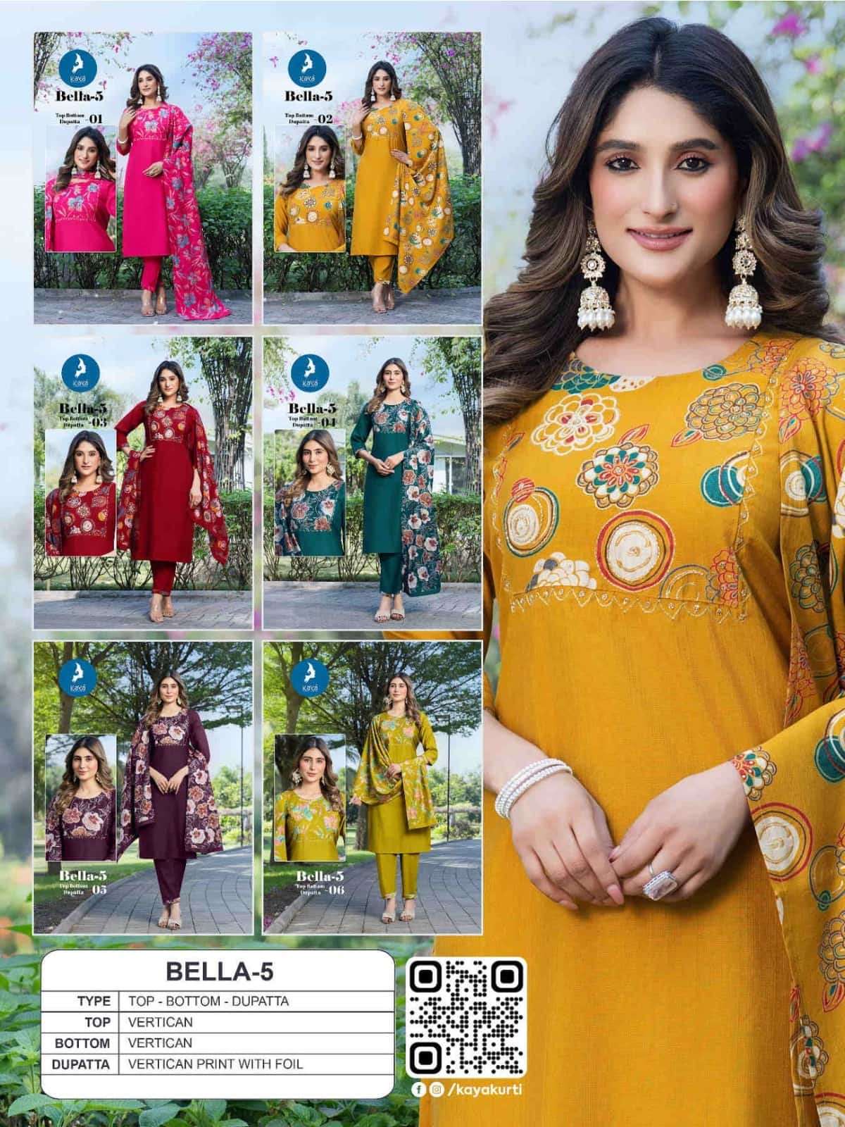 Kaya Bella Vol 5 Readymade Fancy 3 Piece Pair Catalog Wholesalers