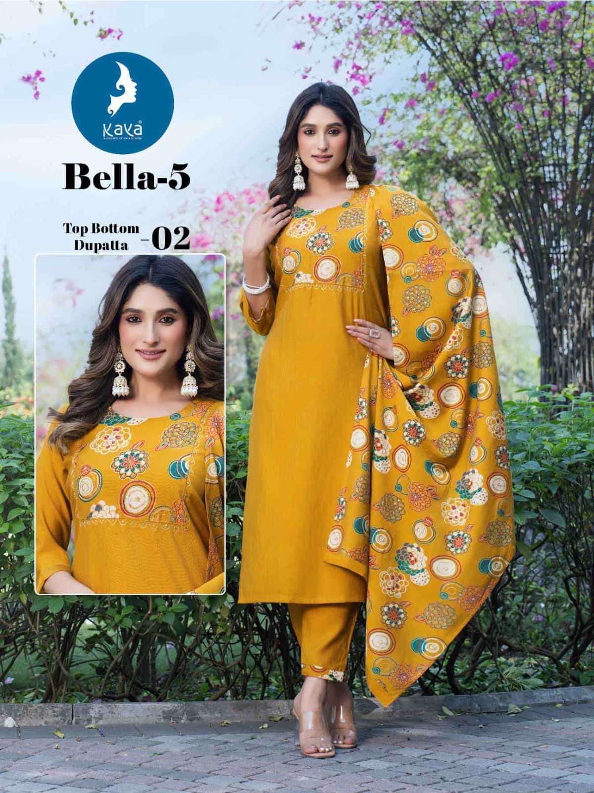 Kaya Bella Vol 5 Readymade Fancy 3 Piece Pair Catalog Wholesalers