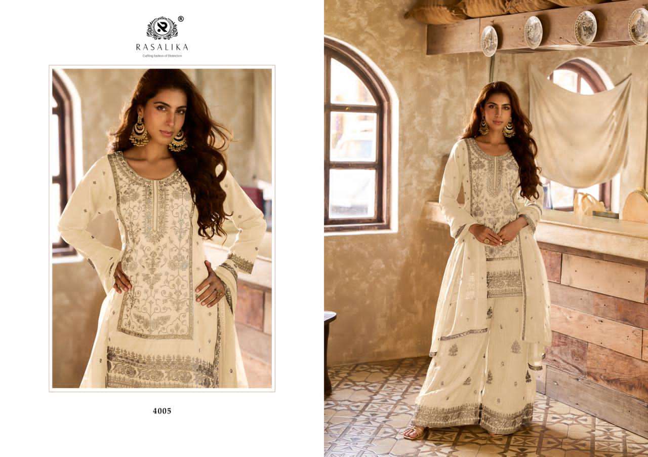 Rasalika Muskaan Fancy 3 Piece Palazzo Partywear Suit Wholesalers